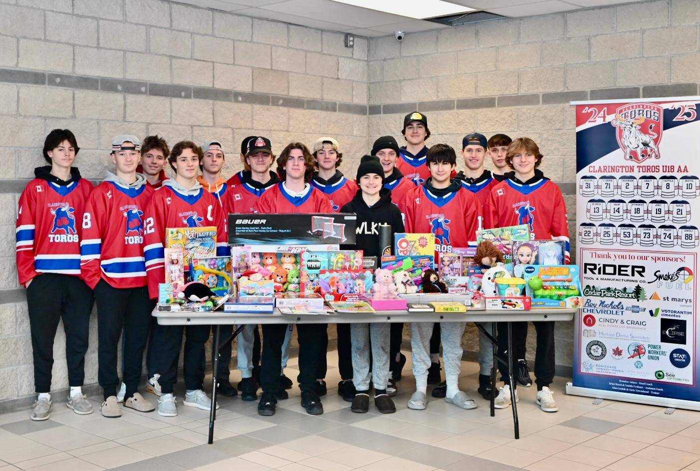 News > U18 AA Gives Back! (Clarington Minor Hockey Association)